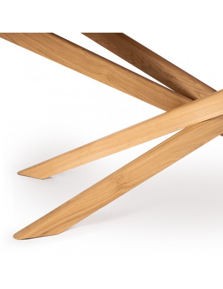 TABLE BASSE MIKADO EN CHENE - OVALE