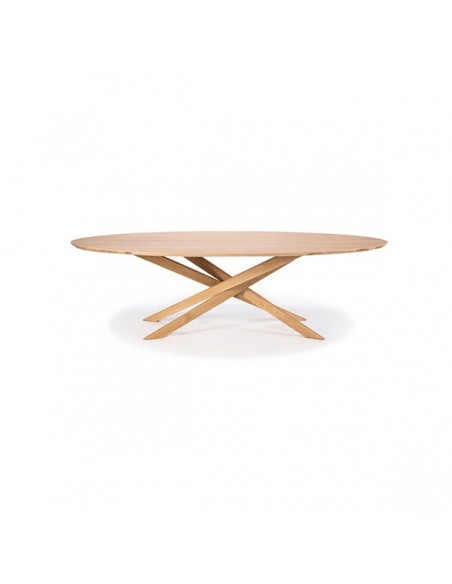 TABLE BASSE MIKADO EN CHENE - OVALE